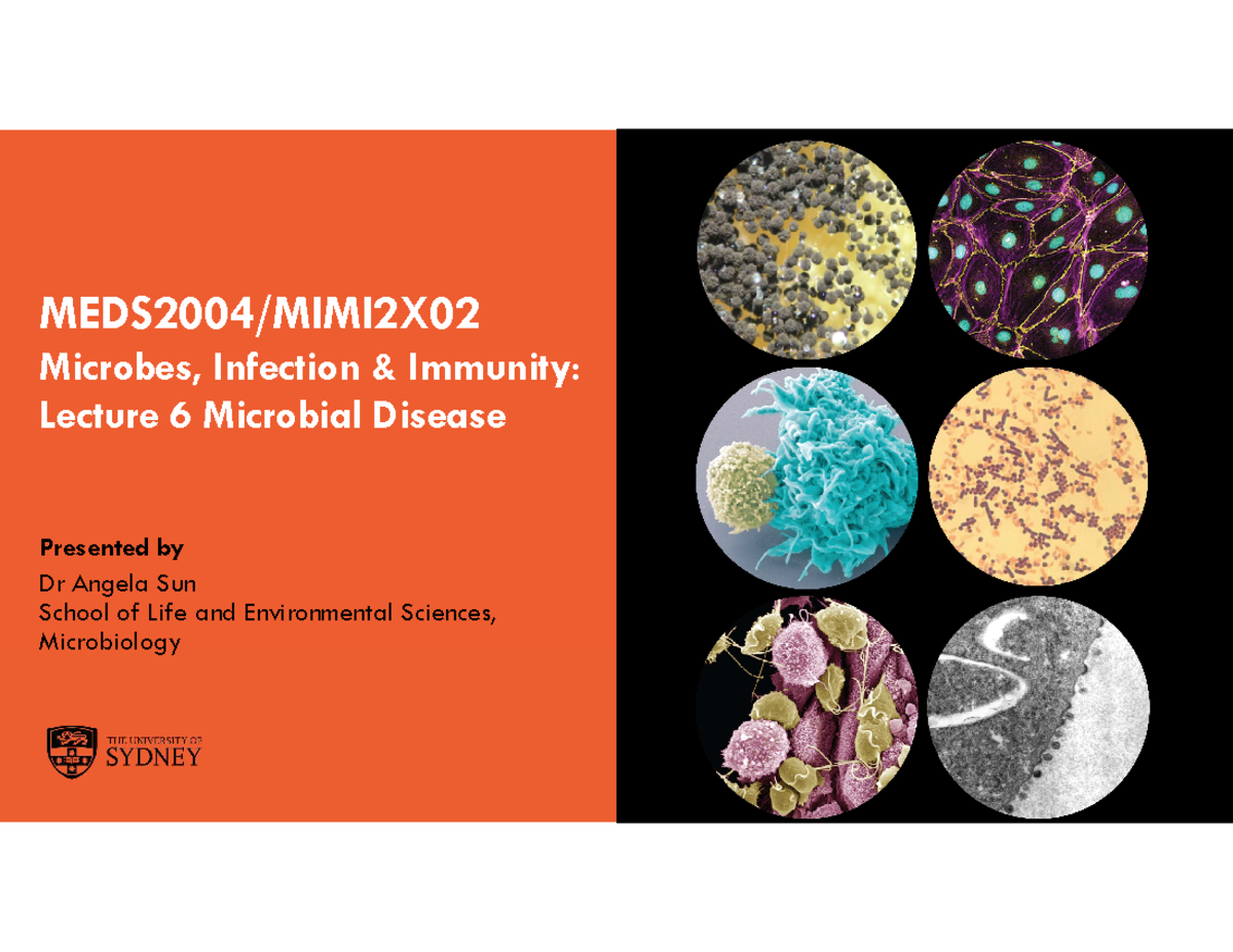 L6 Microbial Disease Lecture Notes For Week 6 Meds2004 Mimi2x