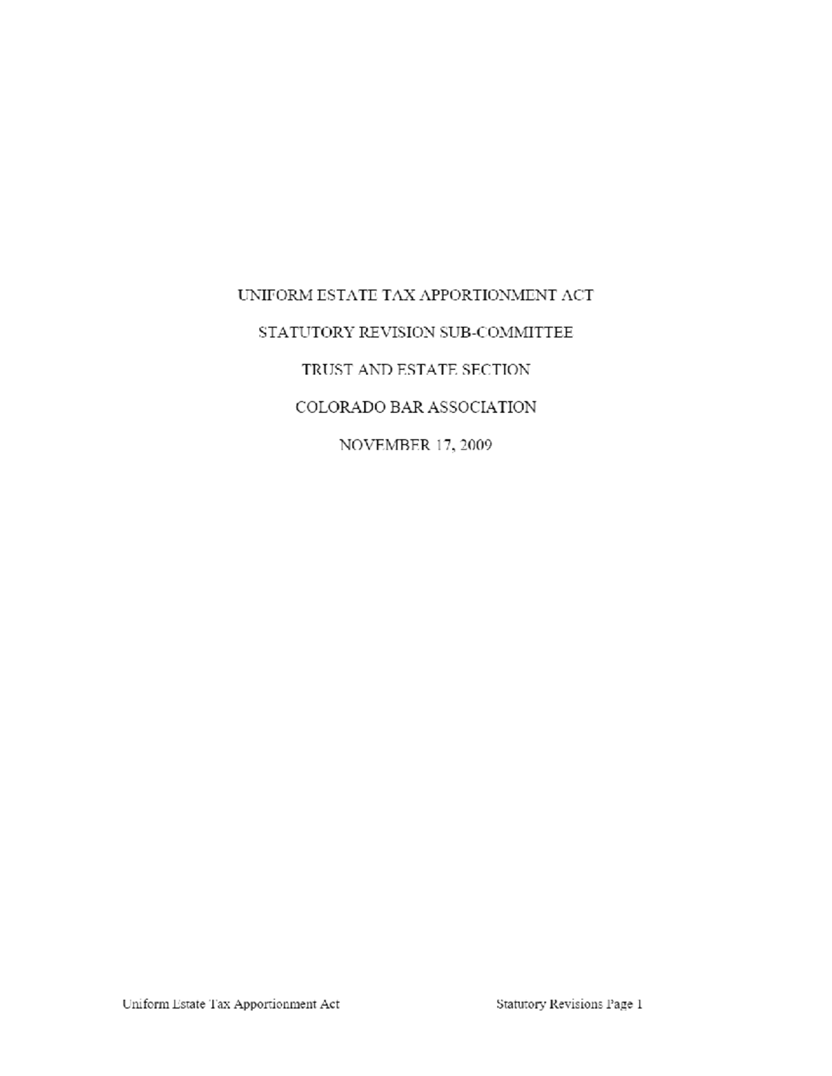 Uniform Estate Tax Apportionment Act - RM-01SOM-Mar - Studocu
