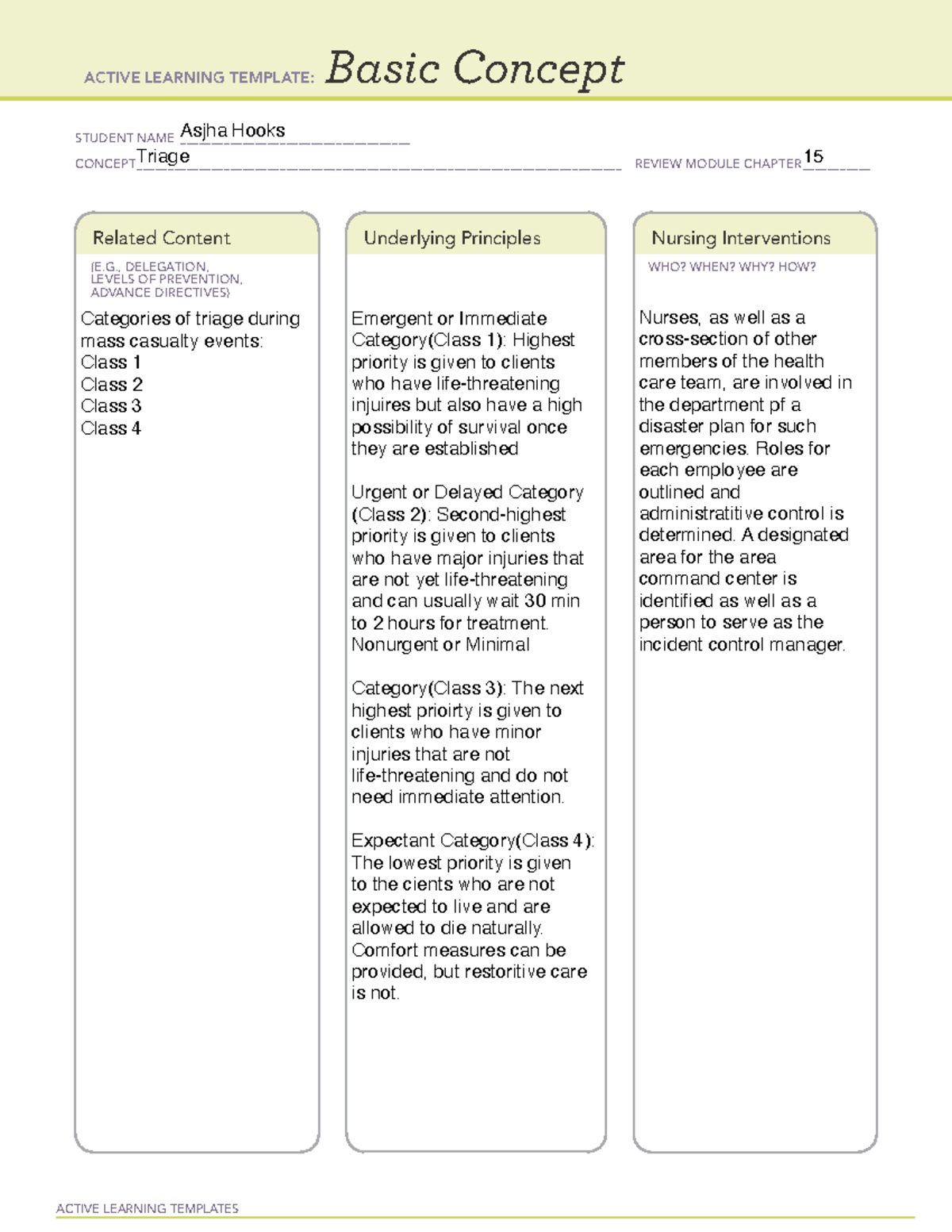 Temp 5 community - NURS-4005-202 - ACTIVE LEARNING TEMPLATES Basic ...