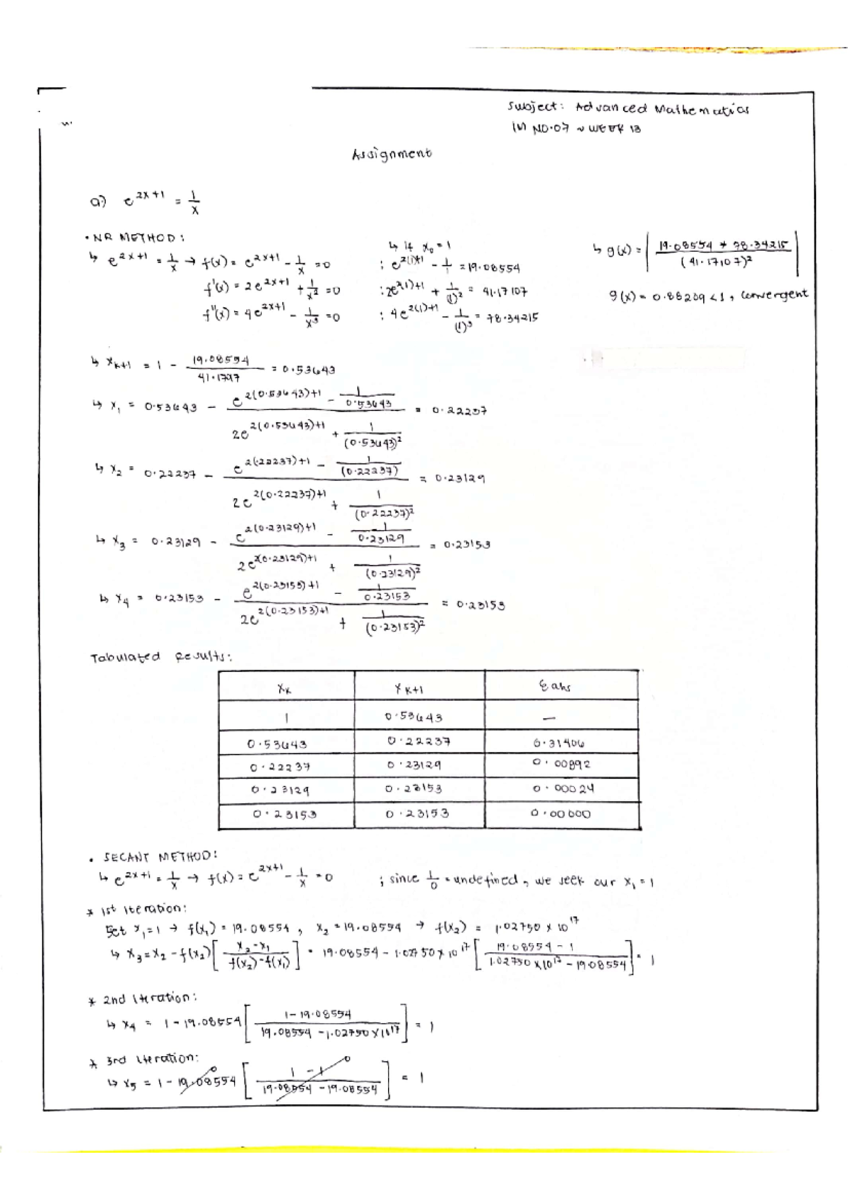 Ad Math As#7 - Problem Solving - Mechanical Engineering - NVSU - Studocu