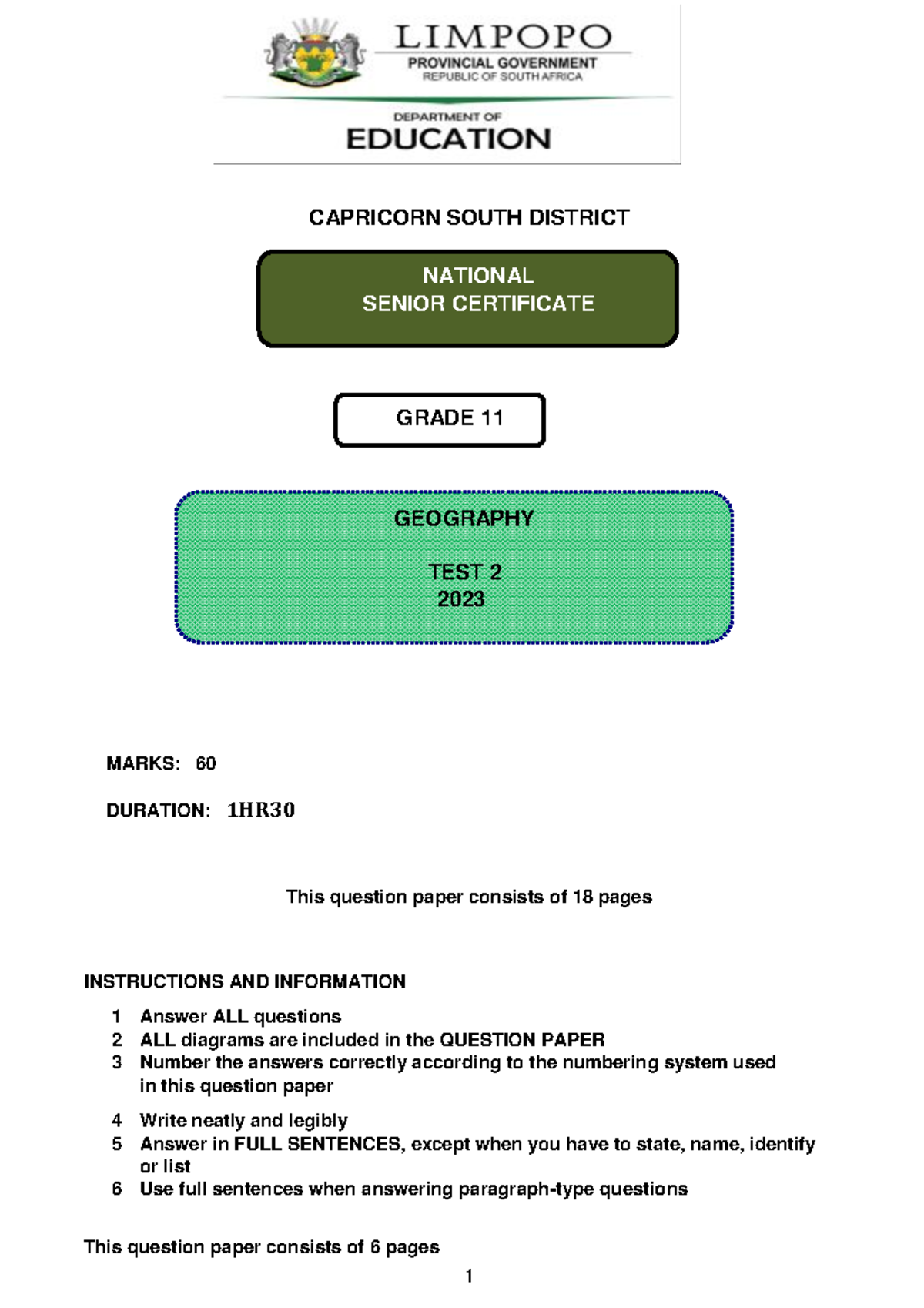 Geography Grade 11 Papers English Medium At Rosa Vega Blog