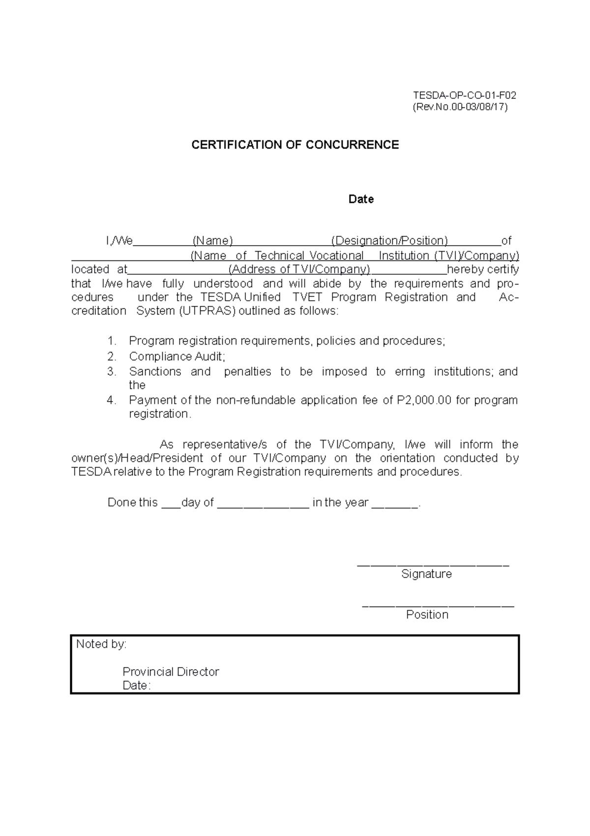 Utpras - Guideline for TVET - TESDA-OP-CO-01-F (Rev.No-03/08/17 ...