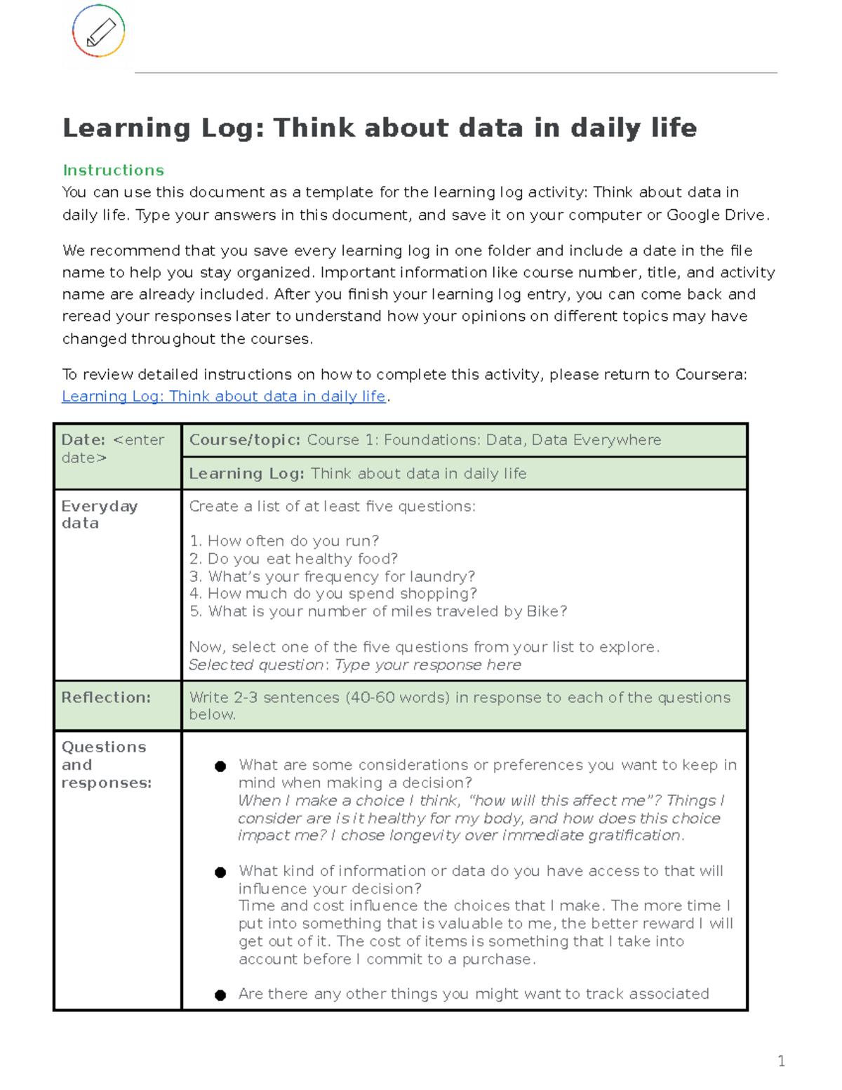 Think About Data In Life - - Studocu