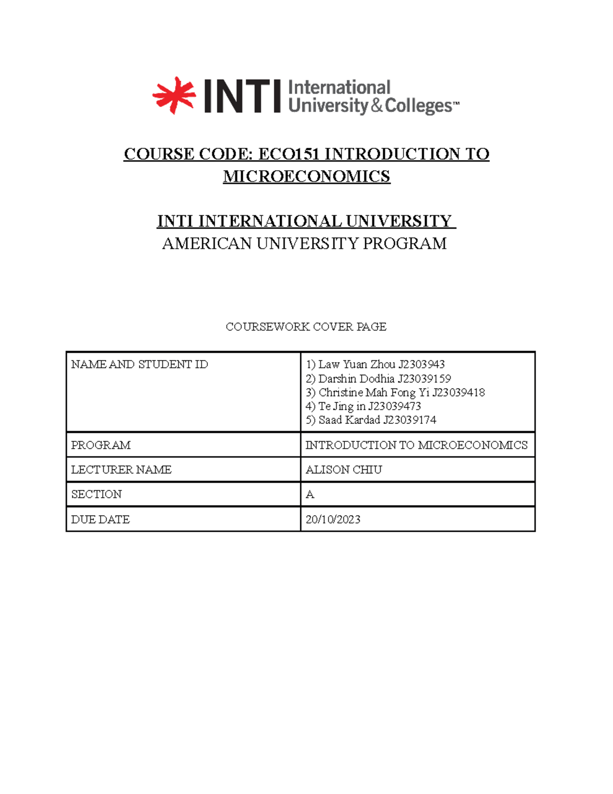 EV Vehicles Economic assginment - COURSE CODE: ECO151 INTRODUCTION TO ...