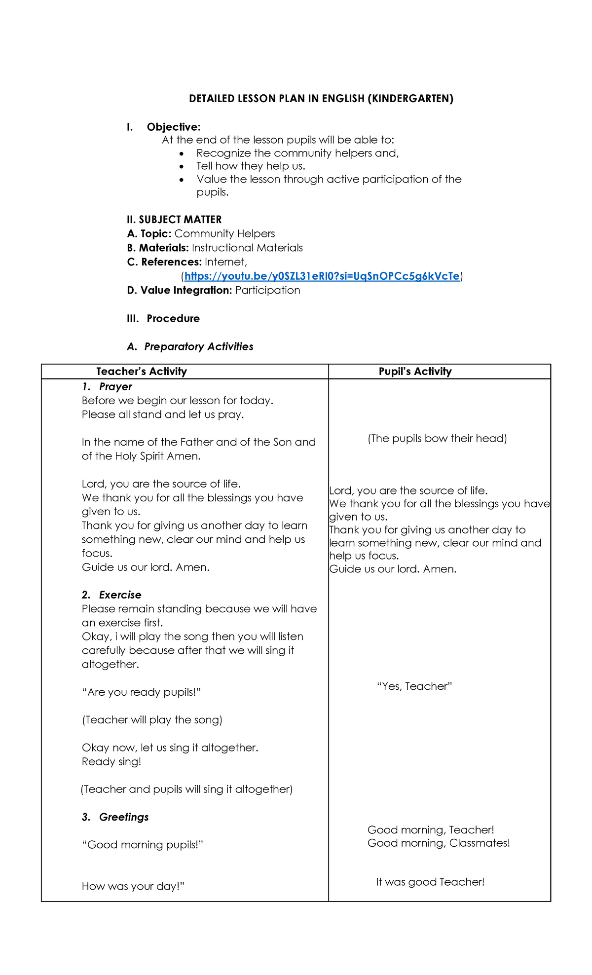 A DETAILED LESSON PLAN IN ENGLISH 1(FORMATIVE/SUMMATIVE ASSESSMENT FOR ...