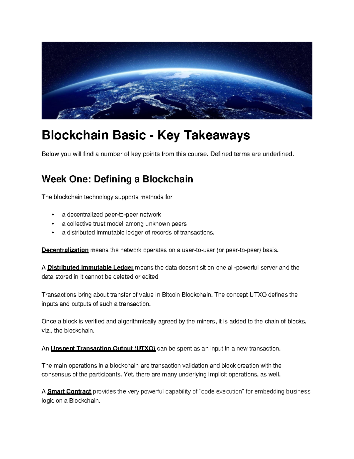 Blockchain Basic Key Takeaways Page - Blockchain Basic - Key Takeaways ...