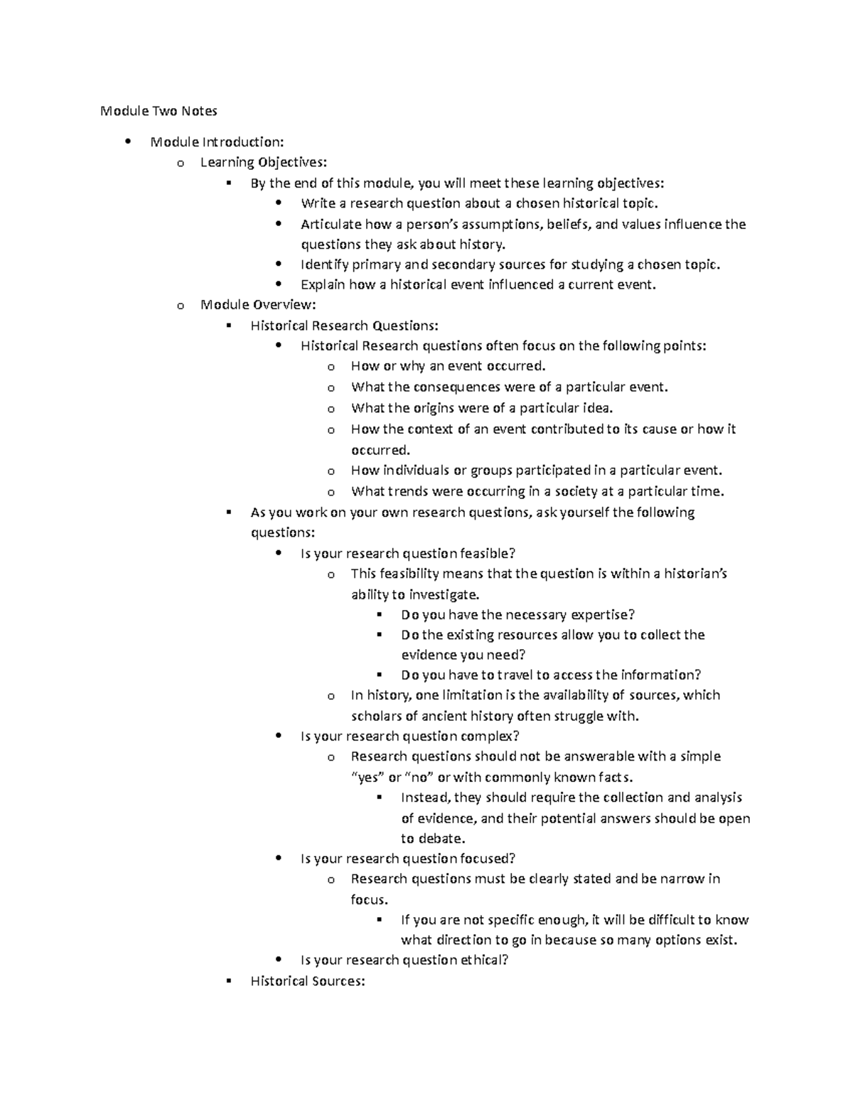 Module Two Notes - Module Two Notes Module Introduction: o Learning ...