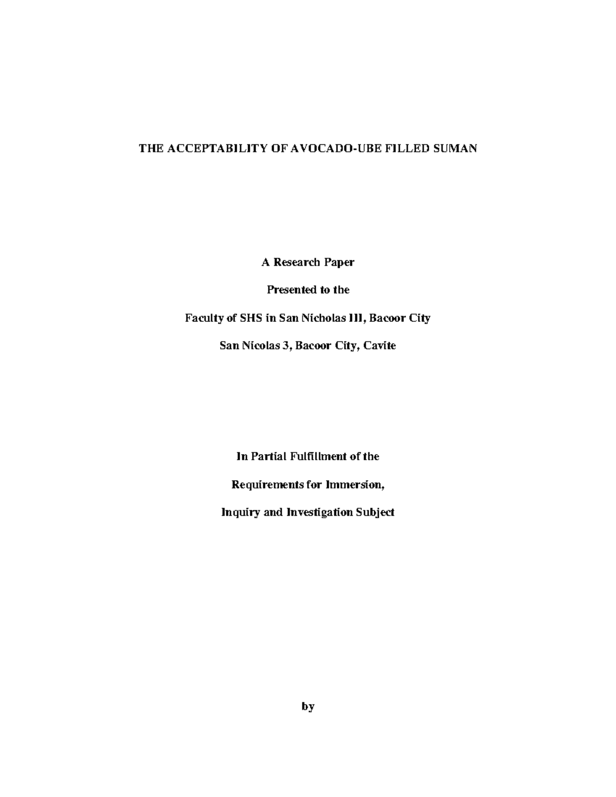 Scribd - revswjnscjansca - THE ACCEPTABILITY OF AVOCADO-UBE FILLED ...