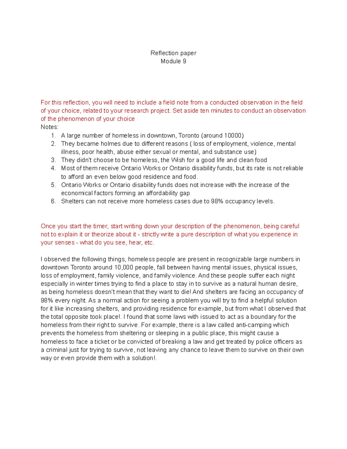 Reflection M#9 - Reflection paper Module 9 For this reflection, you ...