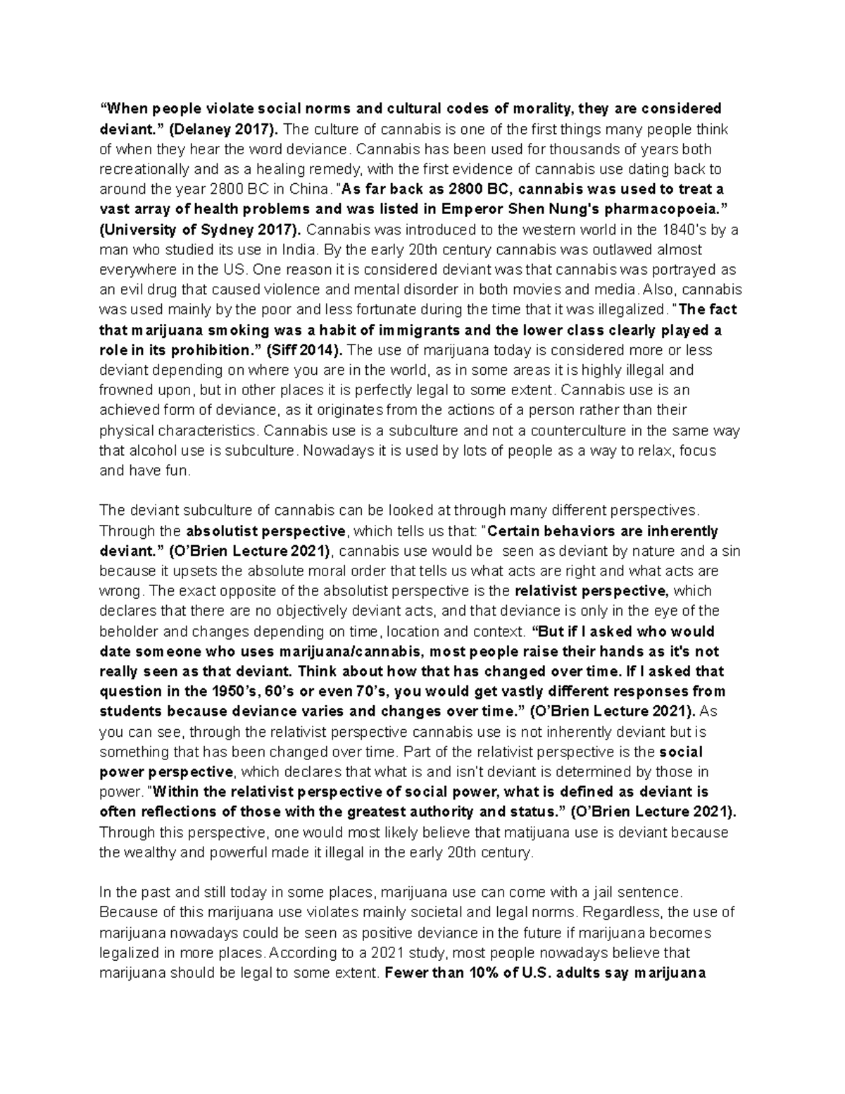 Applying Deviance to Subcultures - “When people violate social norms ...