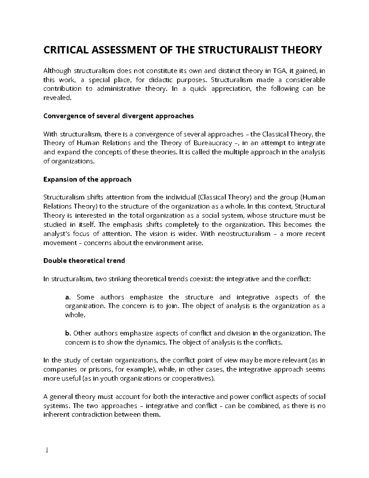 Bus-Criticism of structuralist theory. Criticisms of structuralist ...