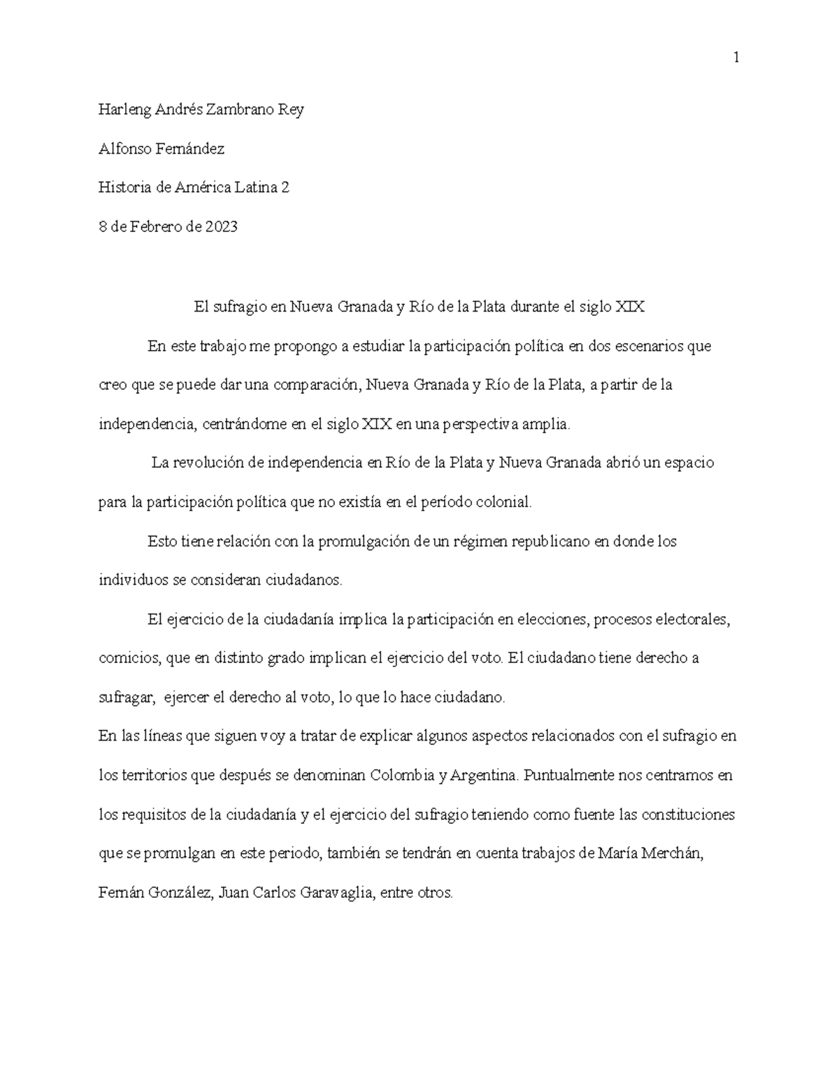 Ponencia 2023 - Historia del sufragio, constituciones - Harleng Andrés ...