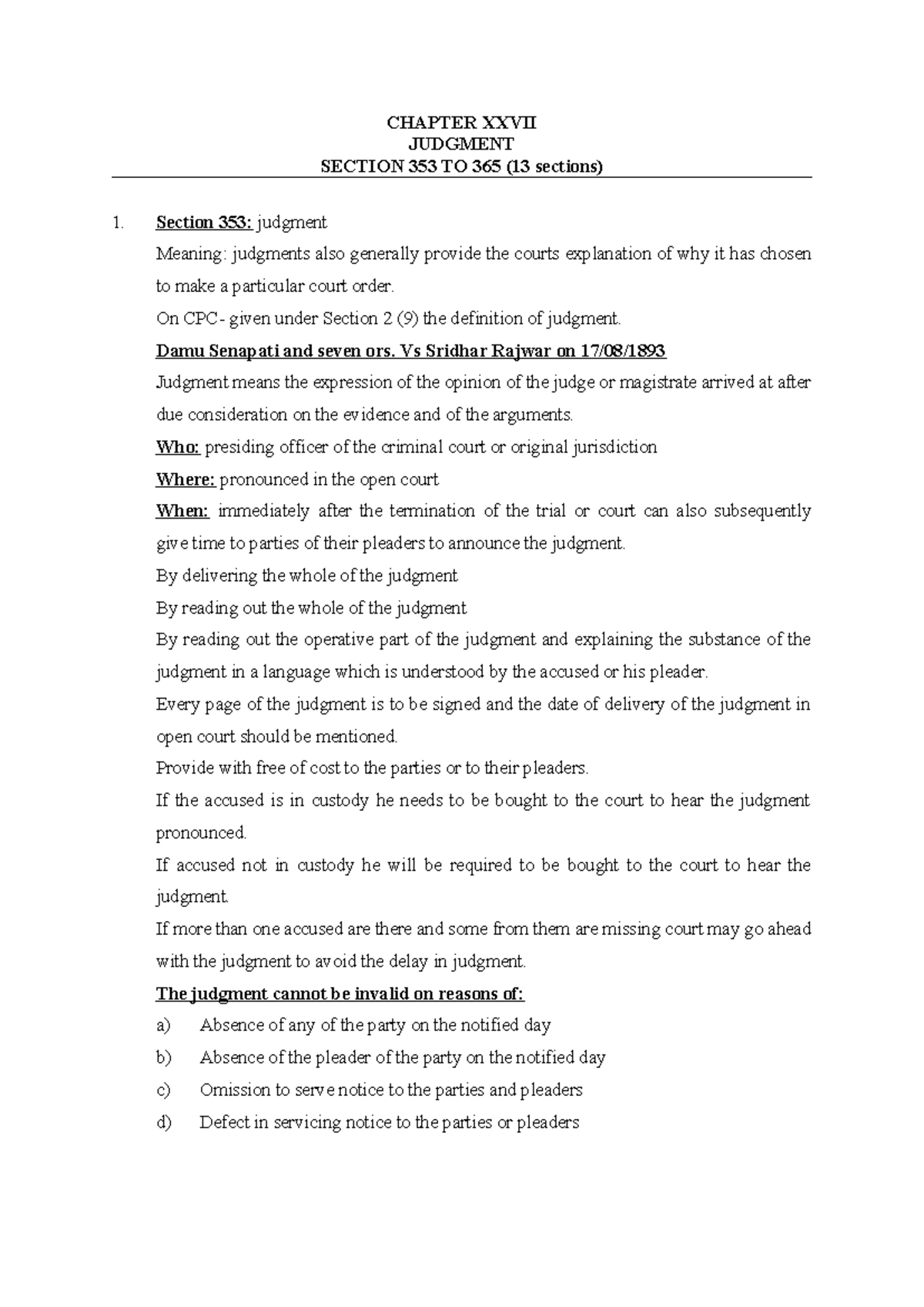 Judgment - Text for more - CHAPTER XXVII JUDGMENT SECTION 353 TO 365 ...