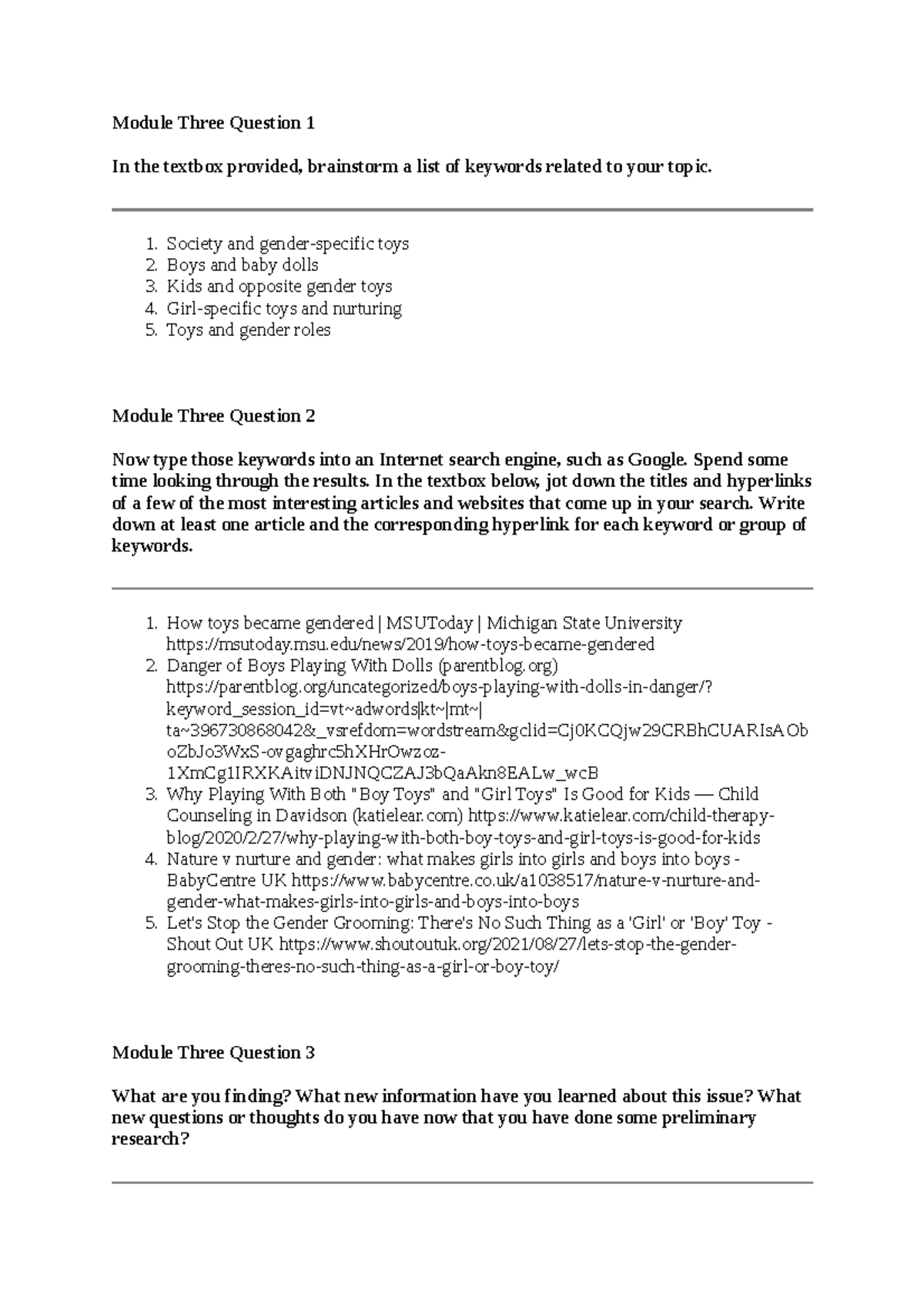 3-1 Short Response - Grade: A - 50/50 points - Module Three Question 1 ...