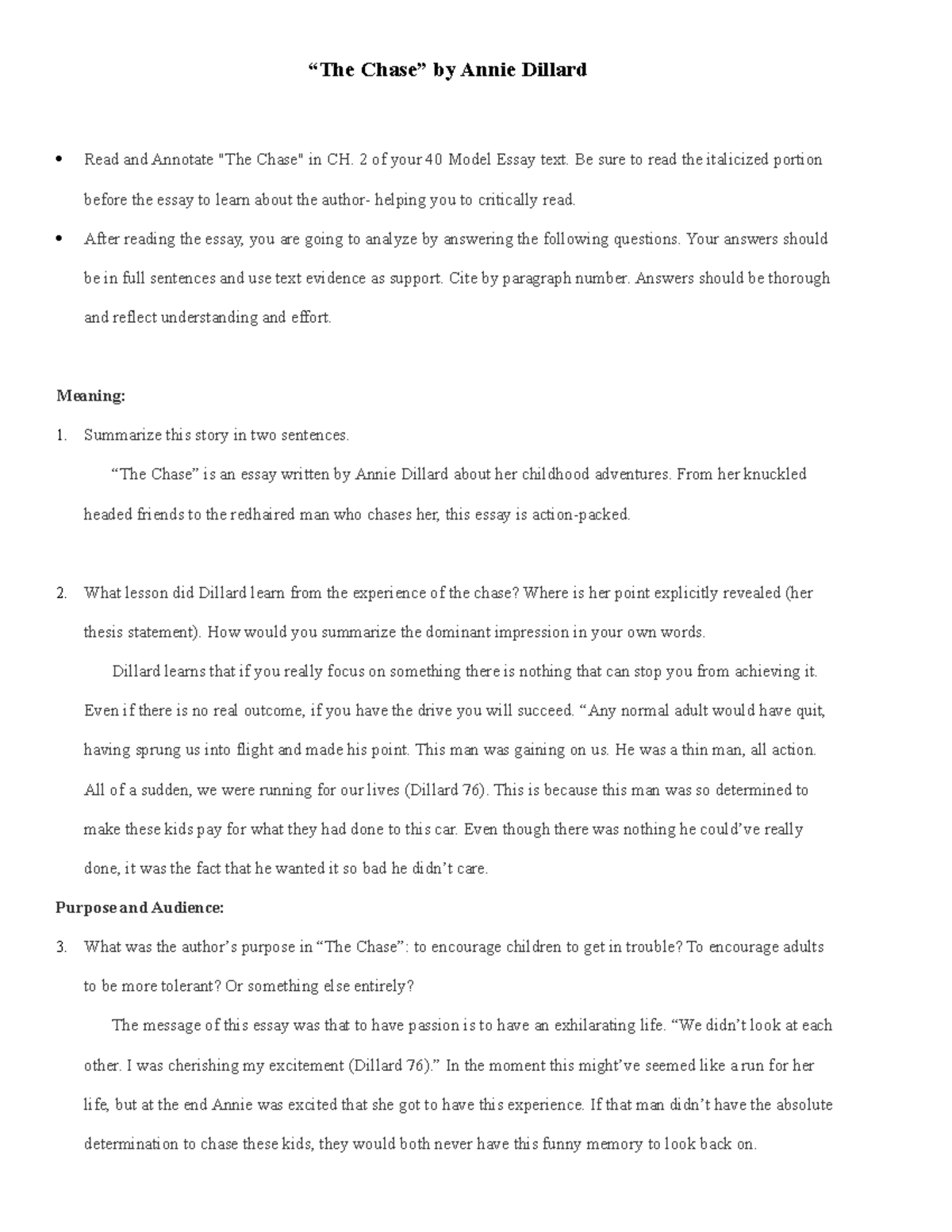 The Chase by Annie Dillard - “The Chase” by Annie Dillard Read and ...