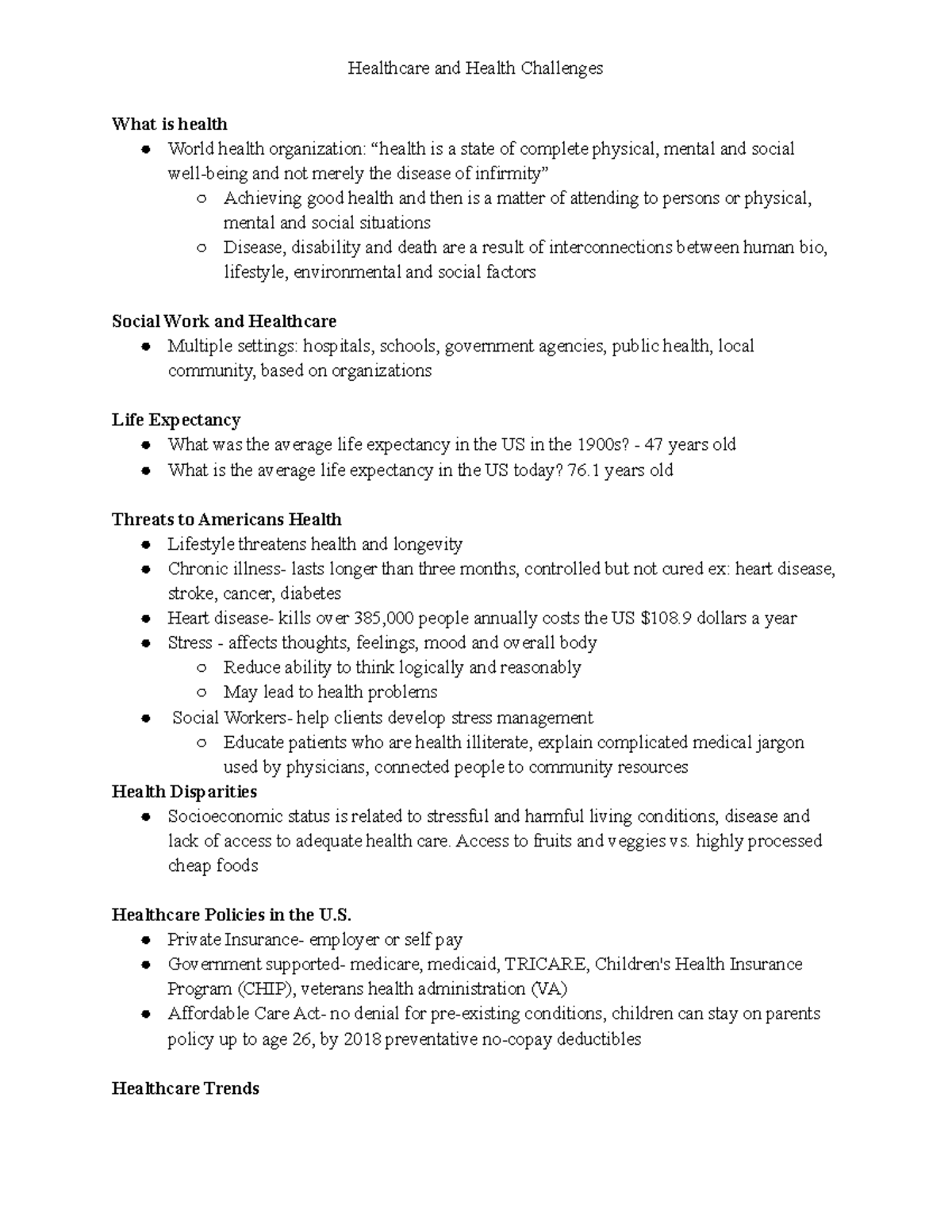 Chapter 7 Healthcare and Health Challenges - Healthcare and Health ...