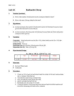 Phy112l - lab2 capacitance - Lab 2: Capacitance The objective of this ...