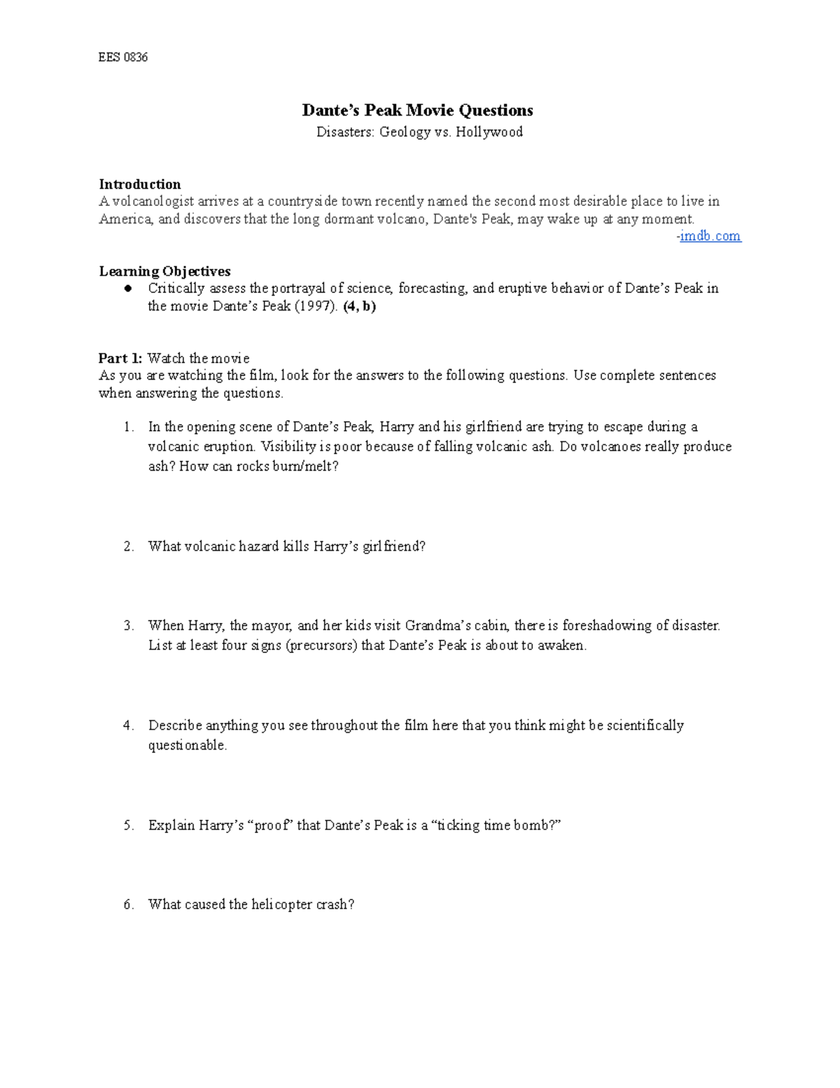 MQ Dante's Peak - caffd - EES 0836 Dante’s Peak Movie Questions ...