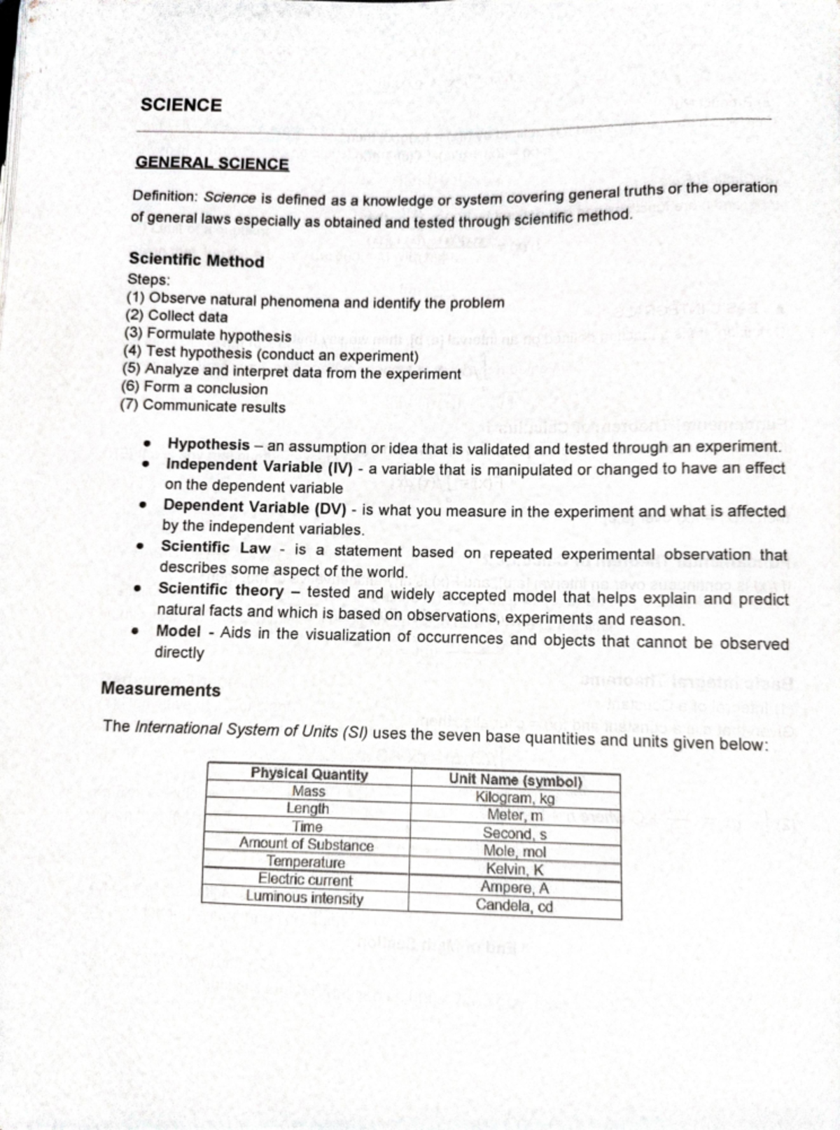 Science - Scientific Method Steps: (1) Observe natural phenomena and ...
