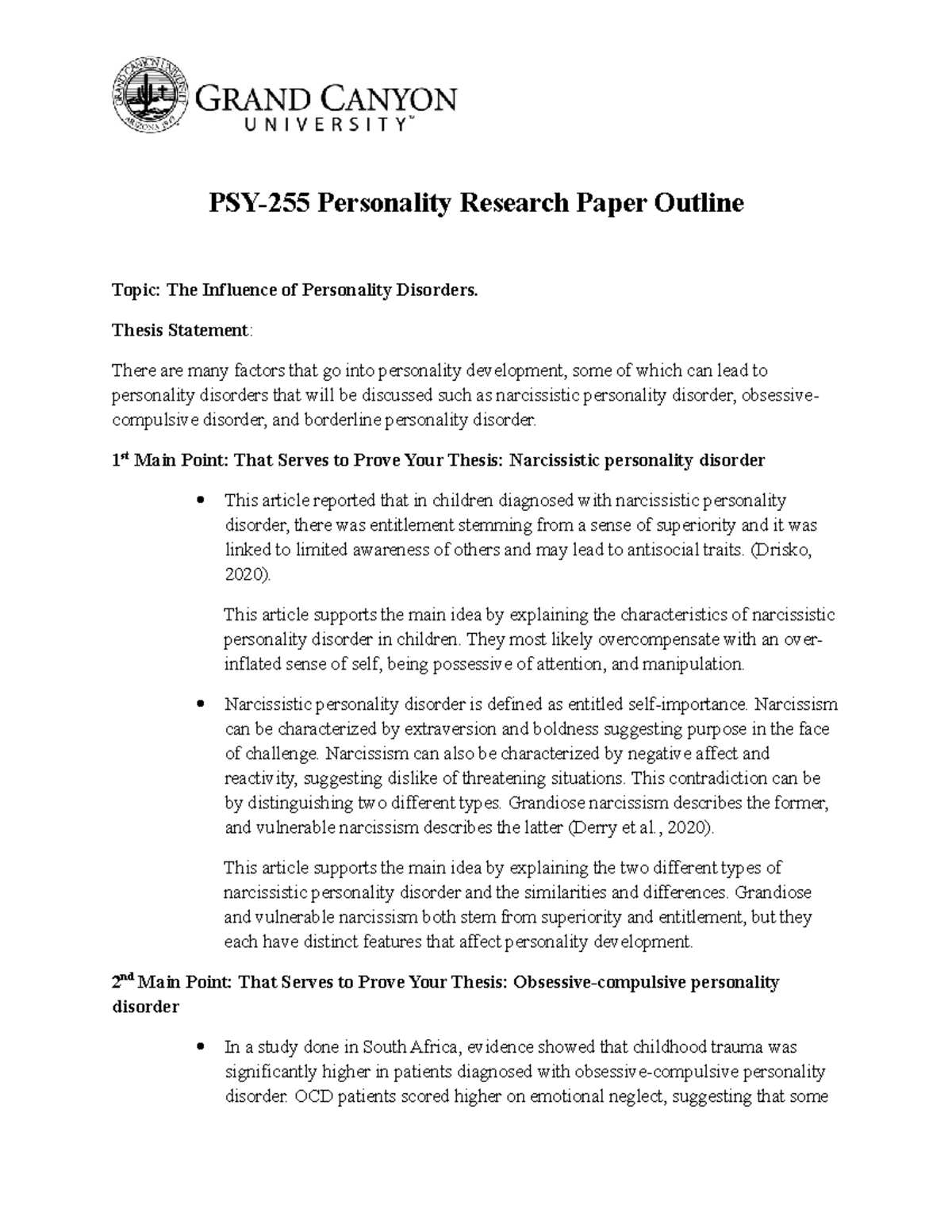 PSY255-RS-Outline Template - PSY-255 Personality Research Paper Outline ...