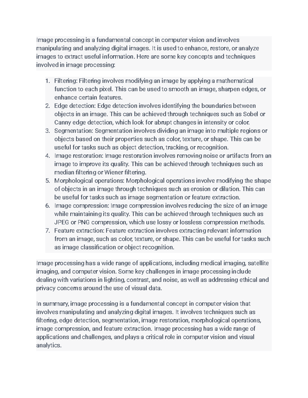 Image Processing - It is used to enhance, restore, or analyze images to ...