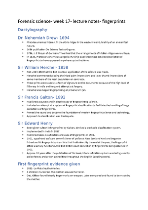Intro to Forensic Science I Before Midterm - QUIZLET: - Studocu