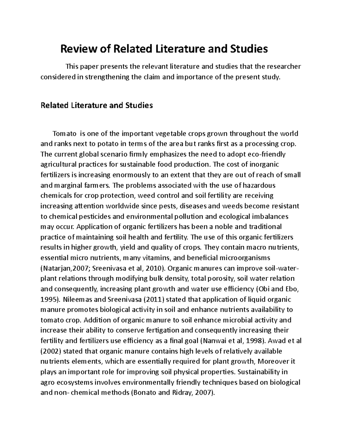 Review of related literature and studies - Review of Related Literature ...