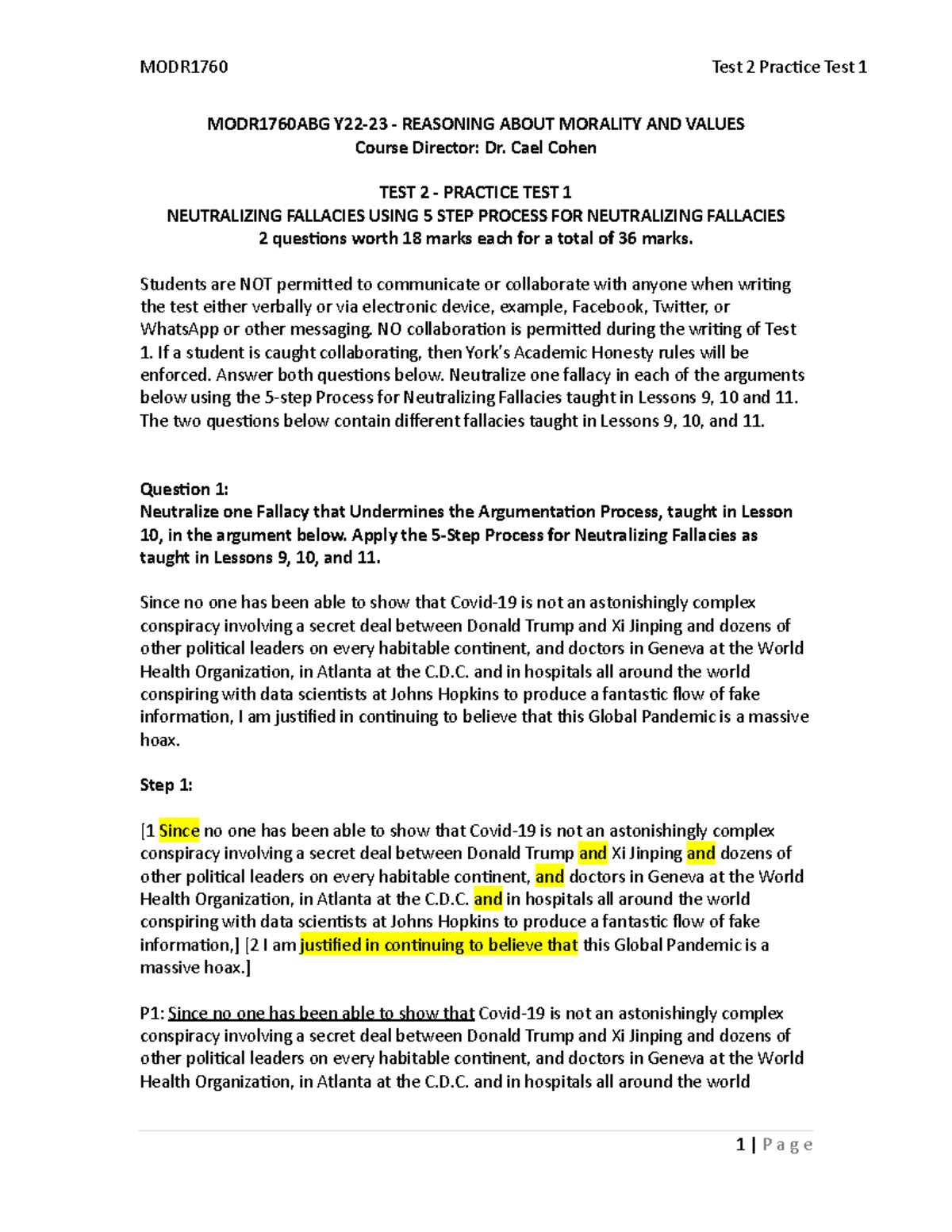 Ignorance example - For practice - MODR1760ABG Y22-23 - REASONING ABOUT ...
