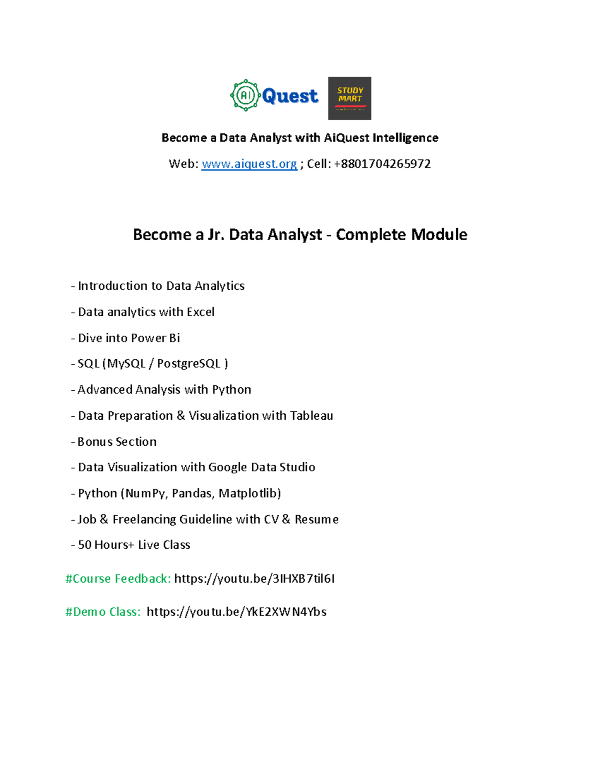 Become a data analyst - Goood - Become a Data Analyst with AiQuest Intelligence Web: aiquest ...