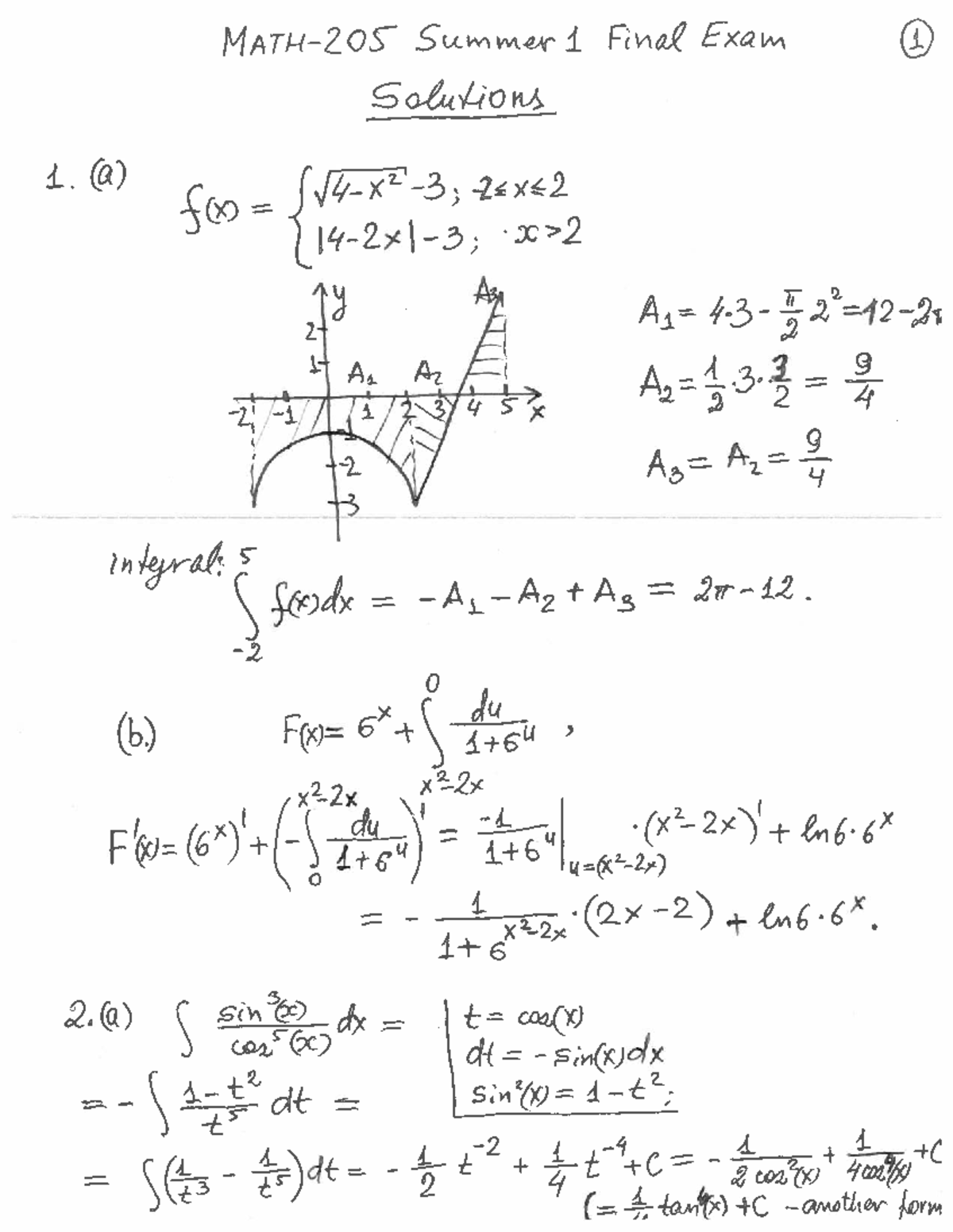 Final June Summer 2017, questions and answers - MATH-205' Summwi Find ...