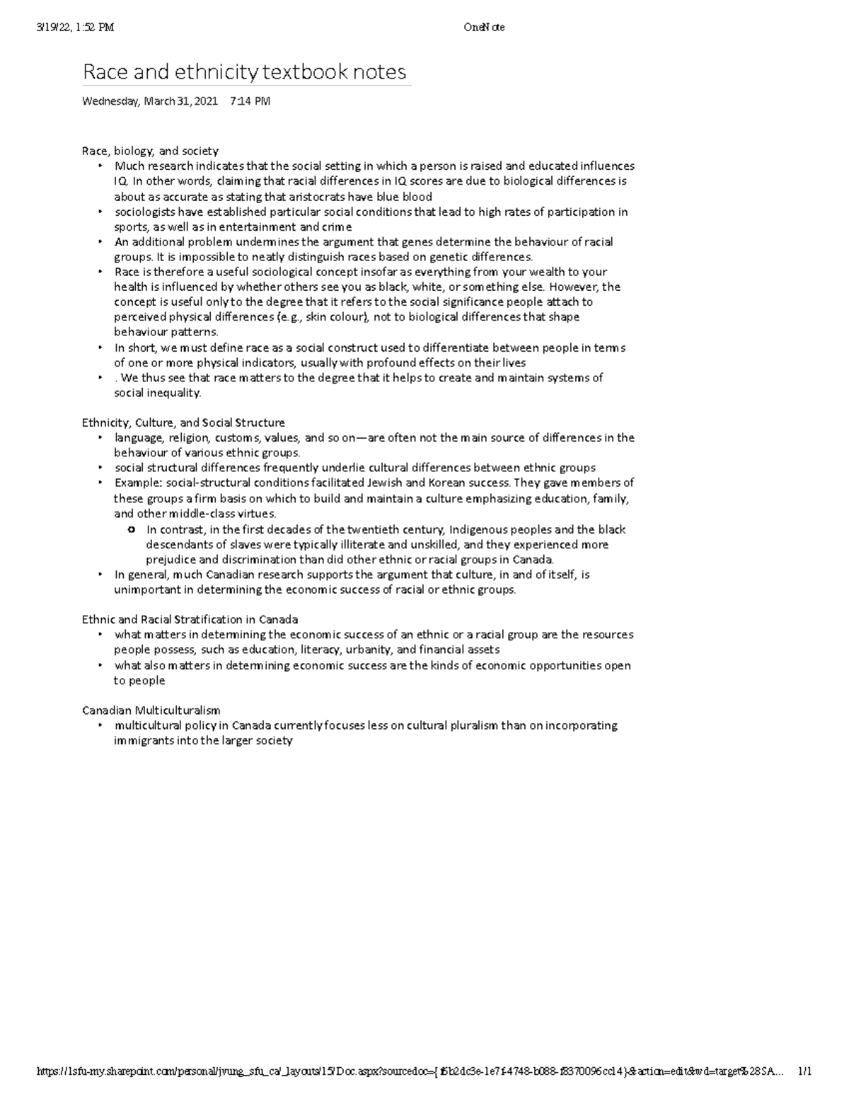 Txtbook notes week 9 - 3/19/22, 1:52 PM OneNote - Studocu