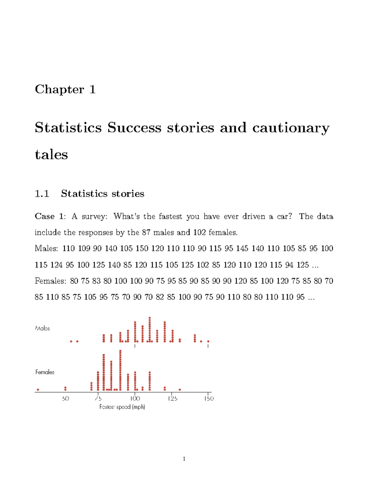 1131 - Chapter 1 Statistics Success stories and cautionary tales 1 ...