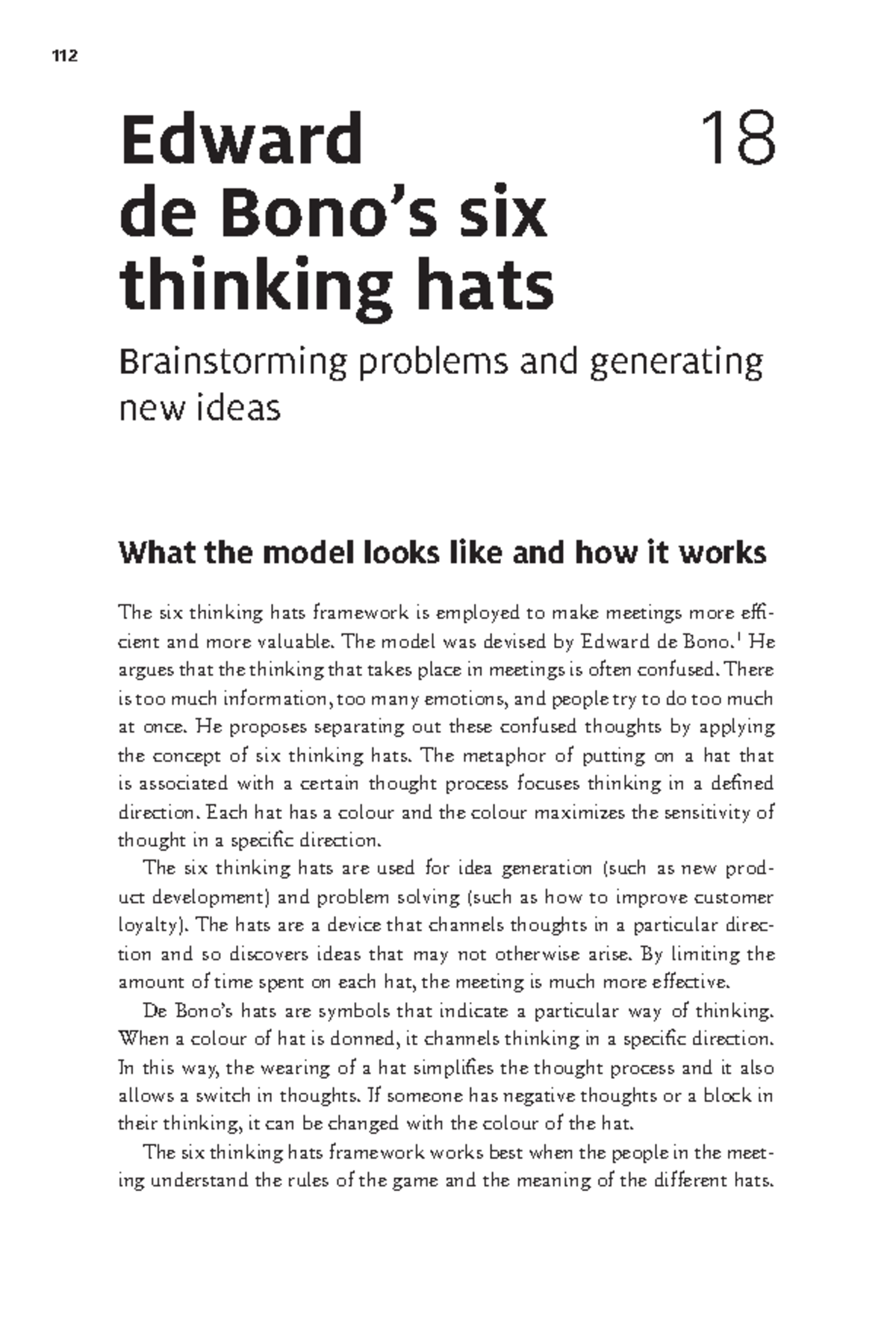 18 Edward de Bono's Six Thinking Hats - Edward 18 de Bono’s six ...