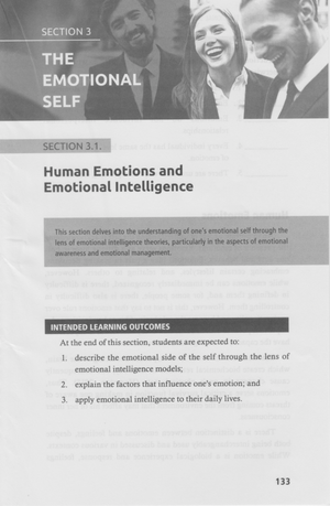 UTS Handout 3-1 - SECTION 1: THE SOCIAL SELF - SECTION 1: THE SOCIAL SELF Section 1. The Social ...