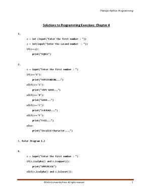 Chapter 3 - UNIT-1 - Thareja: Python Programming ©Oxford University Press. All rights reserved ...