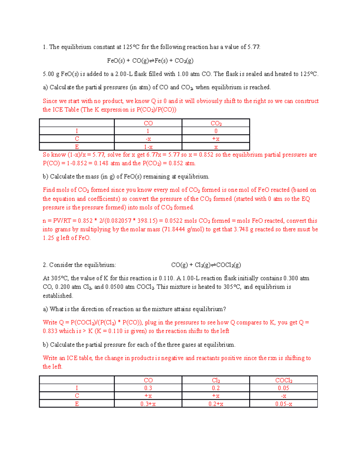 LG Worksheet 4 ANS KEY - learning group - The equilibrium constant at ...