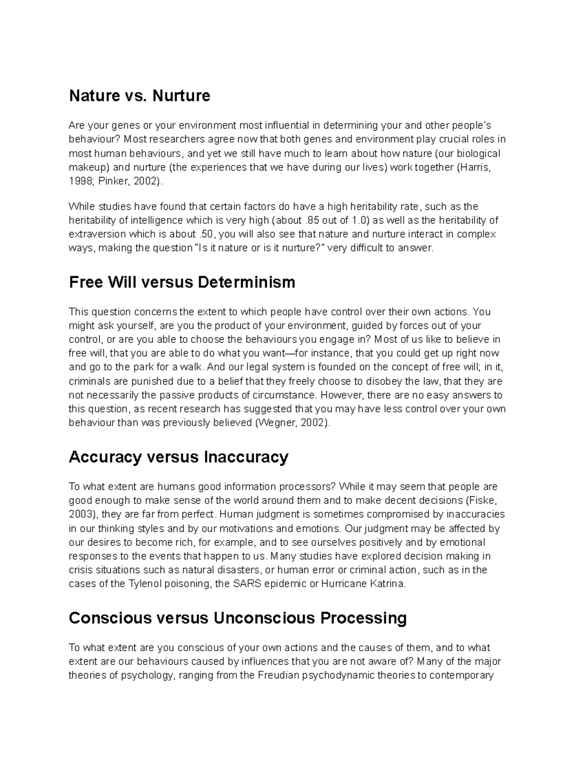 Psychology Debates - Nature vs. Nurture Are your genes or your ...