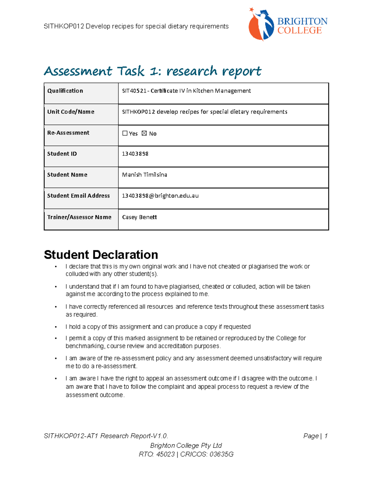 Sithkop 012 [Manish Timilsina 13403898 ] AT1 research report ...