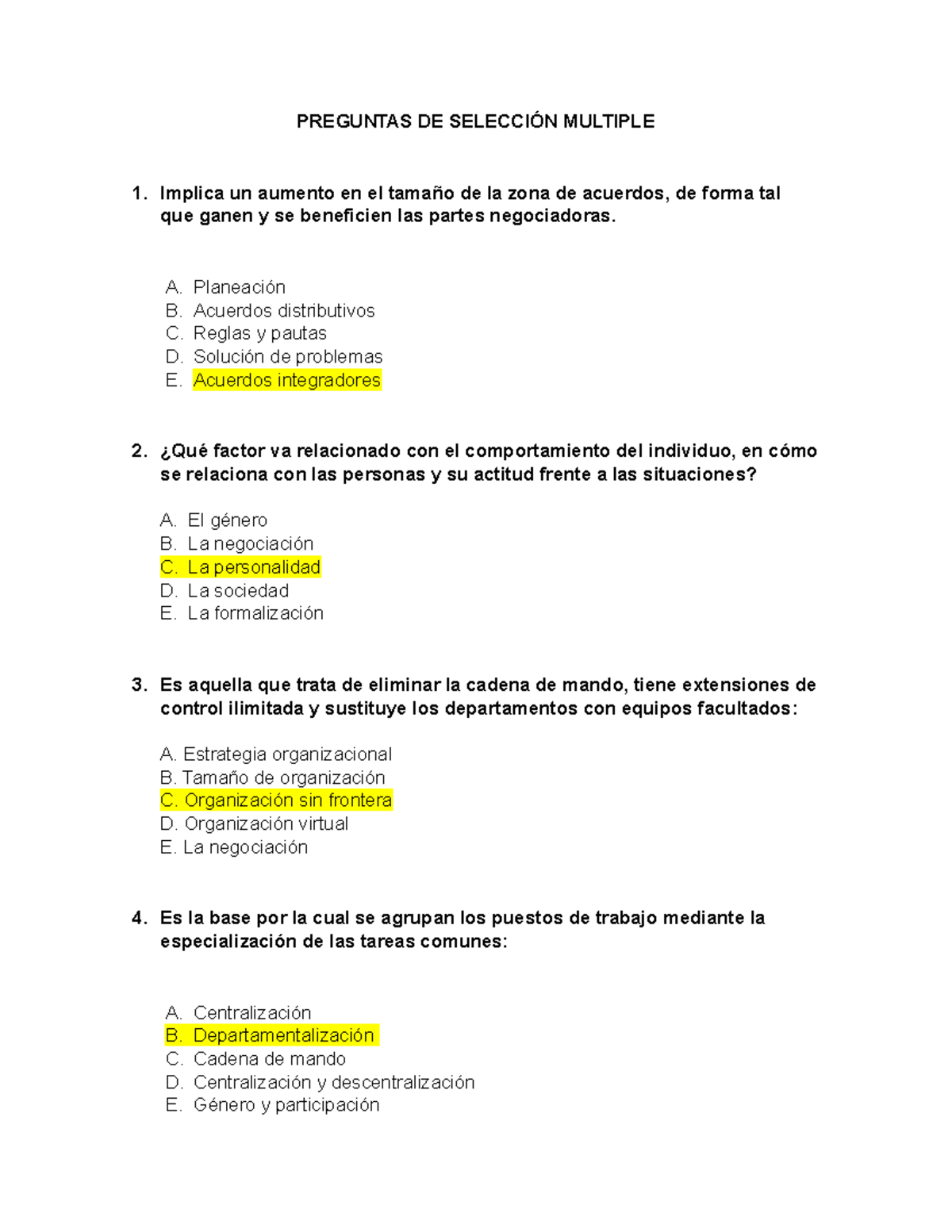 Preguntas DE Selección Multiple - PREGUNTAS DE SELECCIÓN MULTIPLE ...