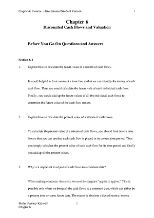 Ch07 - Ch07 - Chapter 7 Risk and Return Before You Go On Questions and Answers (Note to ...