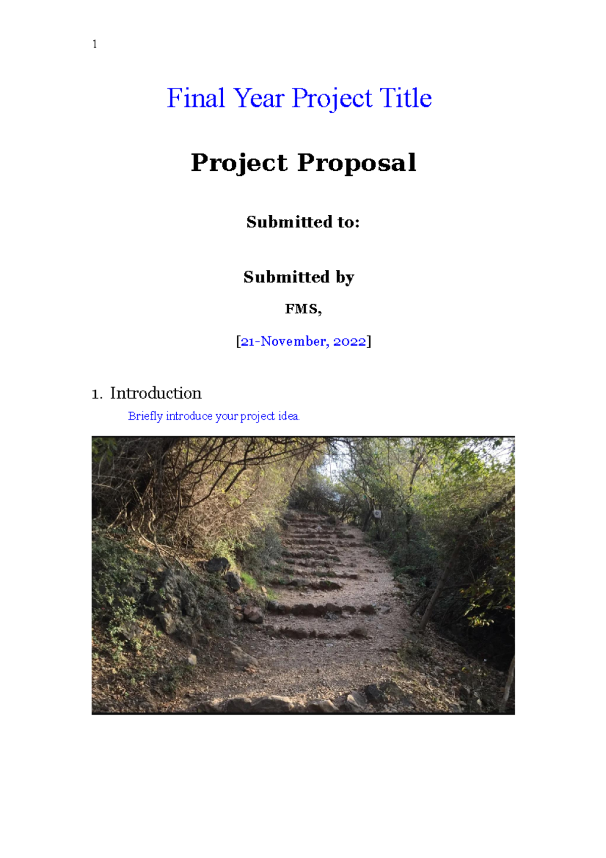 Perposal (trail) - I want to see tgis document - Final Year Project ...