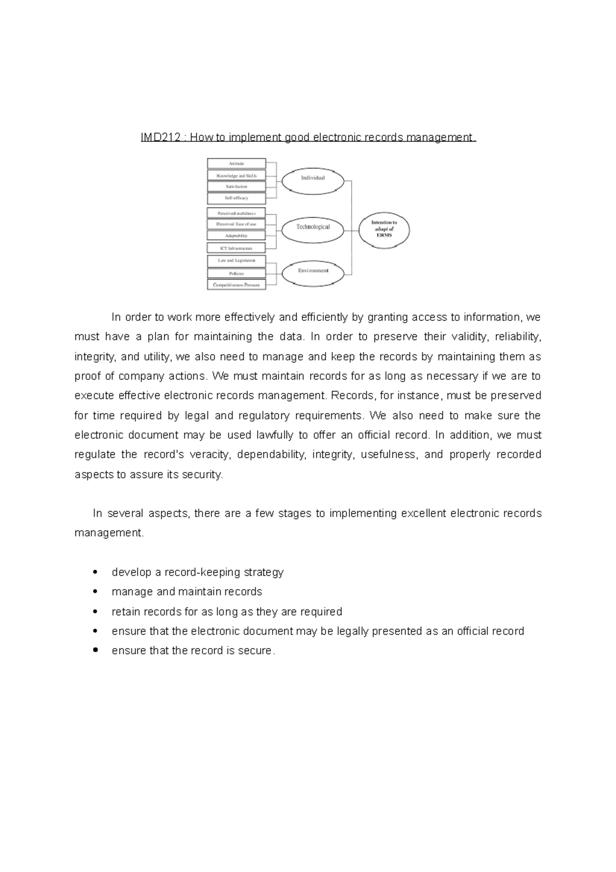 Implement Electronic Records Management (IMD212) - IMD212 : How to ...