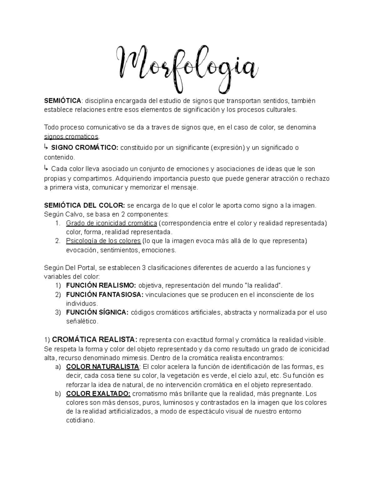 Morfologia II Resumen M3 Y 4 - SEMIÓTICA: disciplina encargada del ...