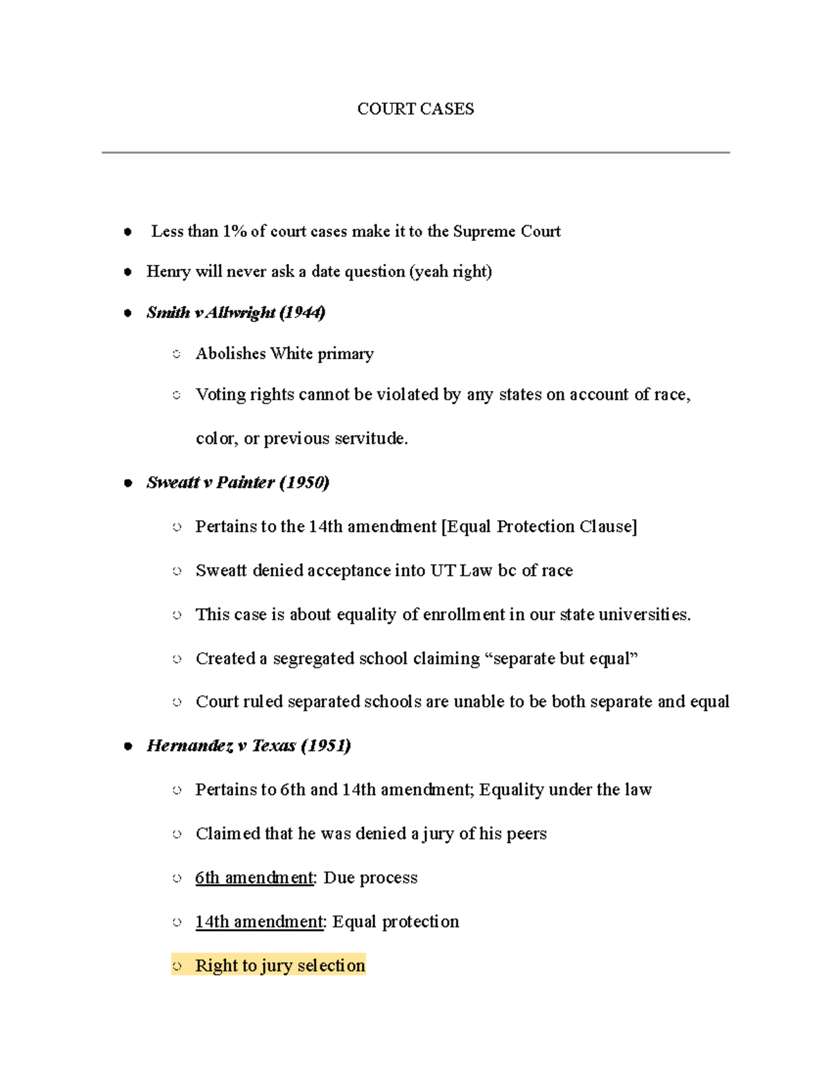 POL Court Cases - Professor Henry Esparza - COURT CASES Less than 1% of ...