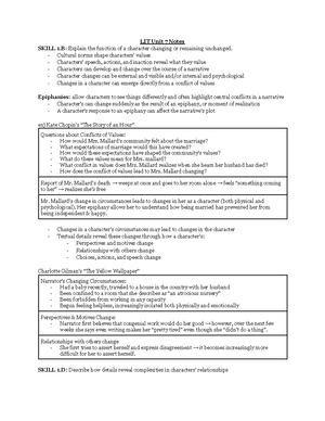 LIT UNIT 5 Video Notes - LIT UNIT 5 VIDEO NOTES SKILL 3: Explain the ...