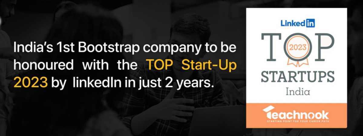 Teachnook J.D. (1)45623 - Linked in 1st Bootstrap company to be T 2023 P honoured with the TOP ...