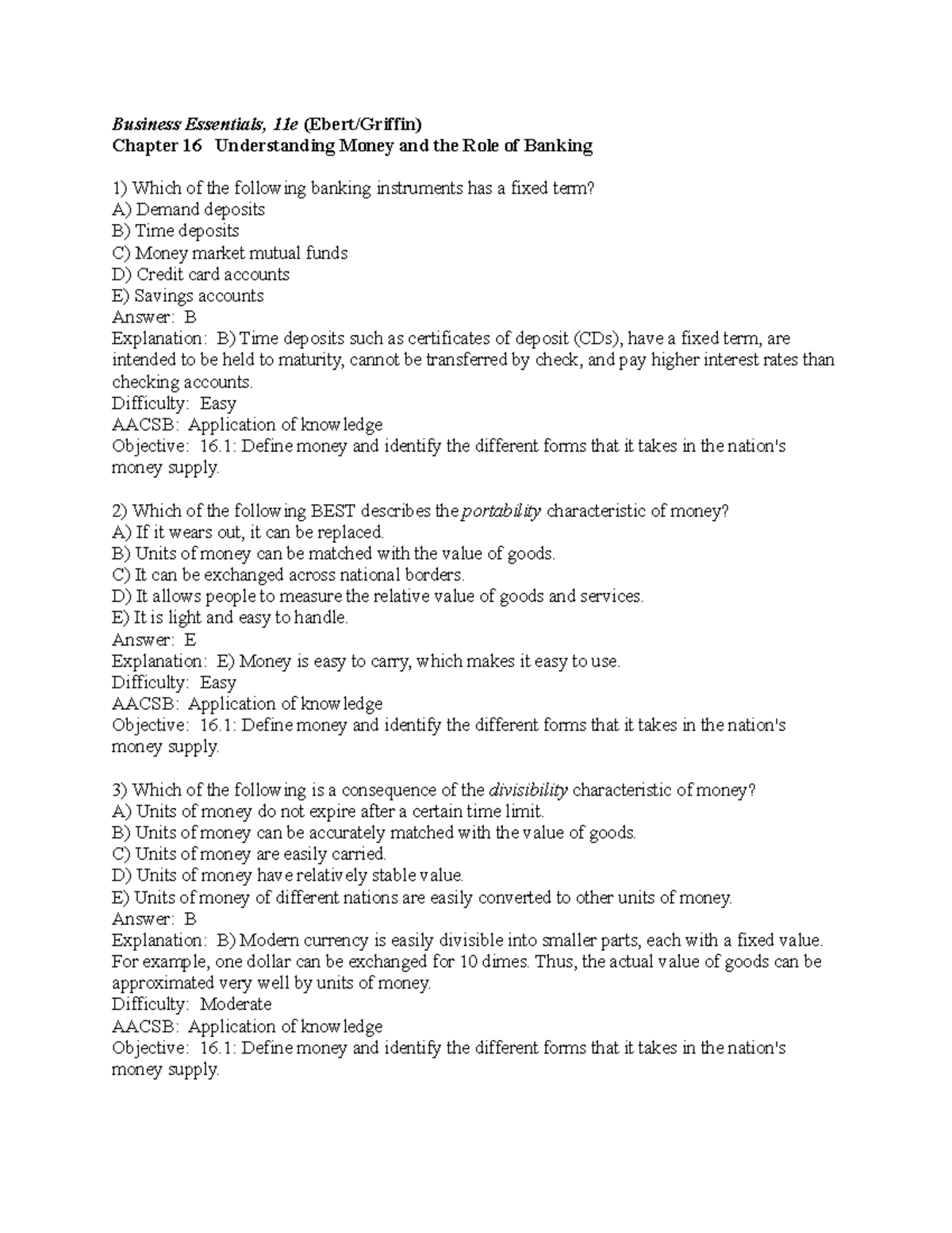 Chapter 16 - Business Essentials, 11e (Ebert/Griffin) Chapter 16 ...