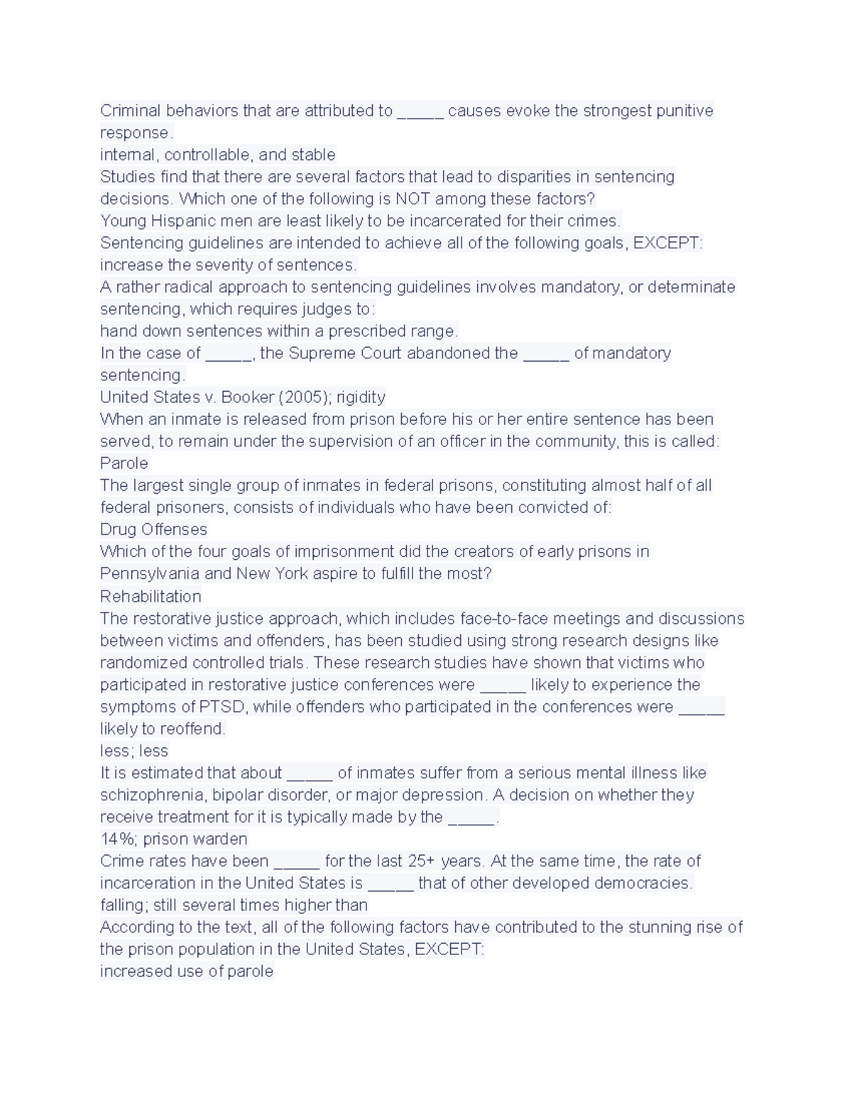 Forensic psychology notes - Criminal behaviors that are attributed to ...