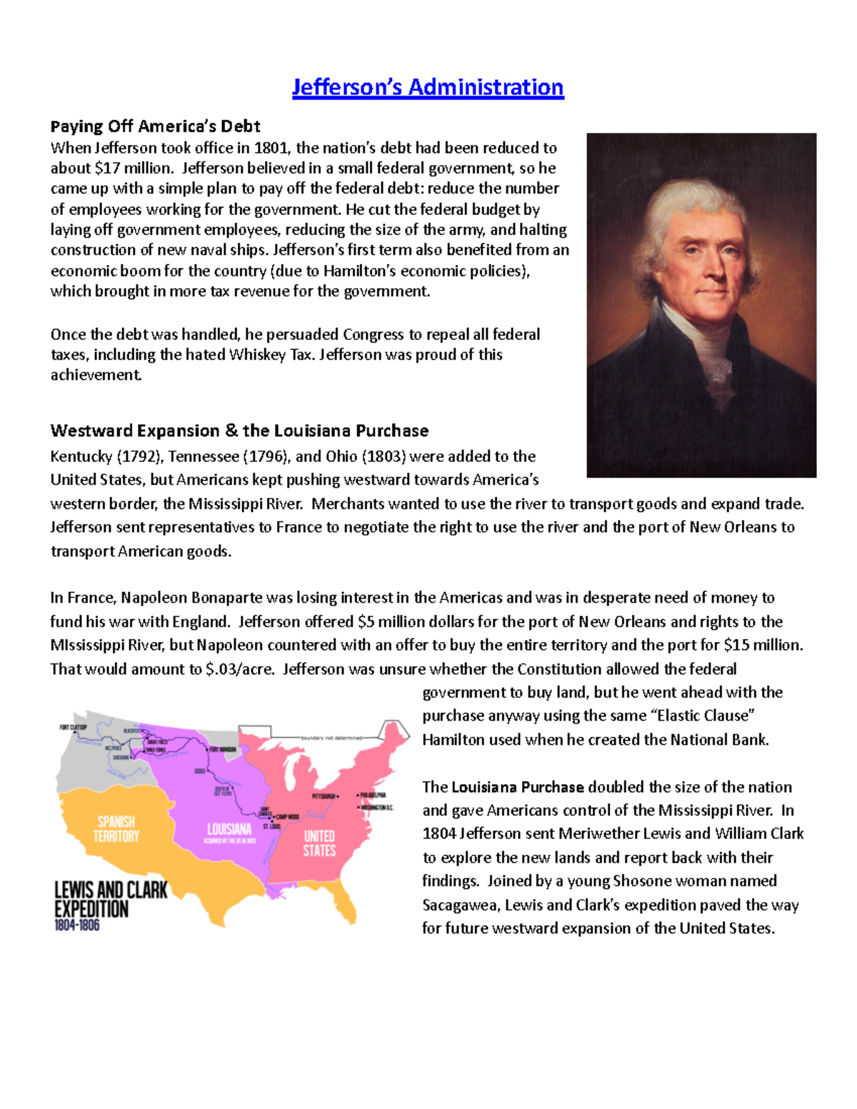 Jefferson's+Administration+23-24+ - Jefferson’s Administration P aying ...