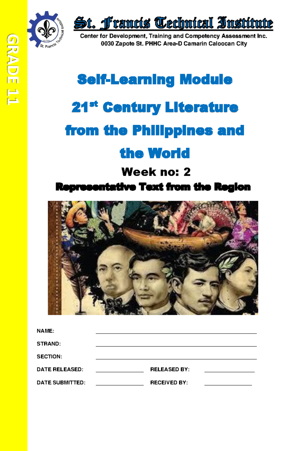 WEEK 2 21ST Century Literature FROM THE Philippines TO THE World - NAME ...